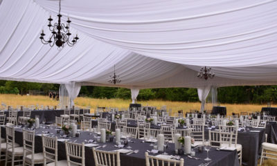 Jumbo Track Tent – Black and White Party Rentals