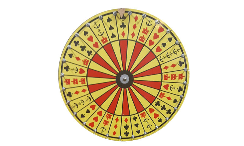Prize (crown & anchor) Wheel – Black and White Party Rentals